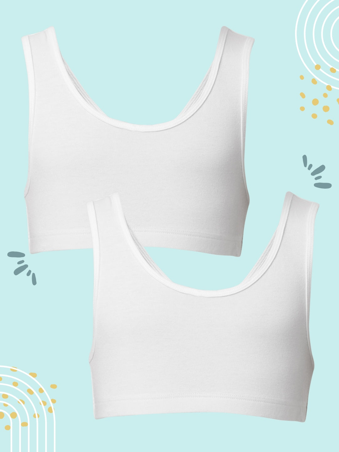 Buy White Kid's Trainer Bra For 8 -10 years Girls Online – mackly