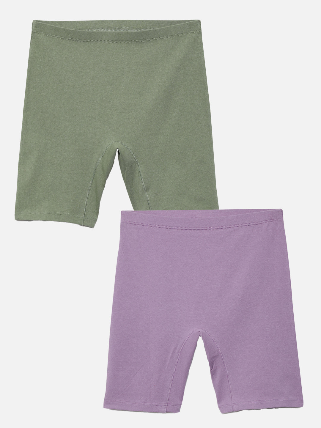 GIRLS INNERSHORTS, OLIVE GREEN/LAVENDER – mackly
